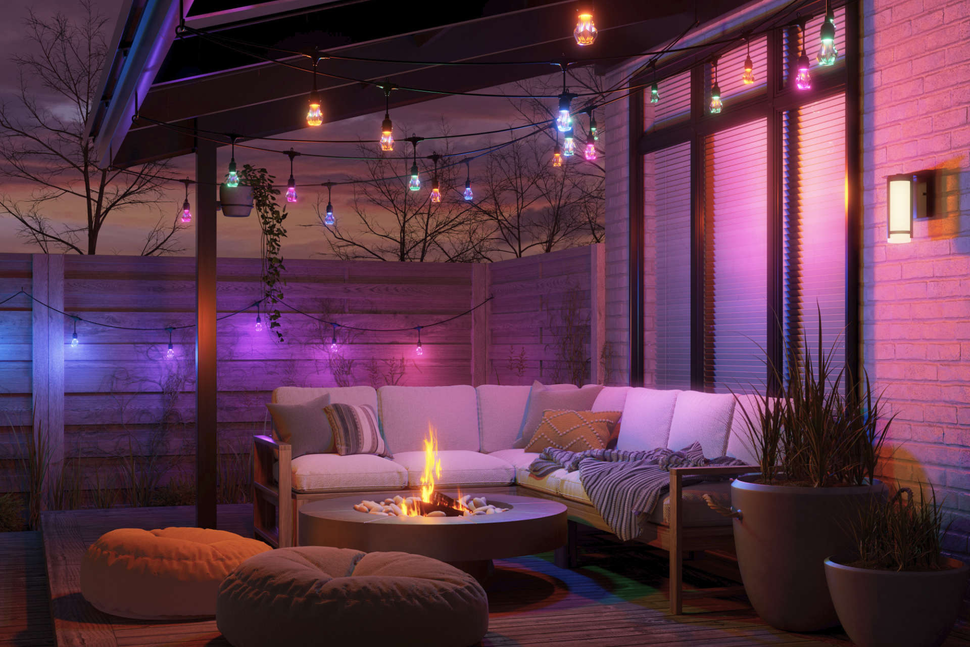 Nanoleaf Outdoor String Lights add vibrant colours to your patio