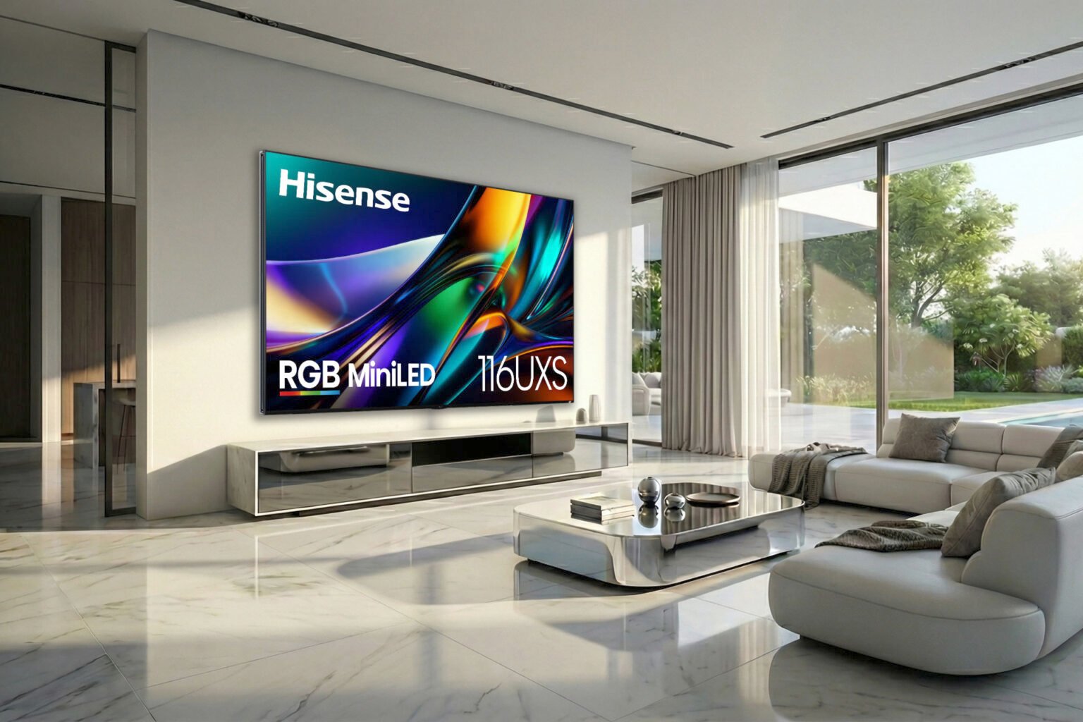 Huge 116-inch Hisense RGB Mini LED TV destined for Australia